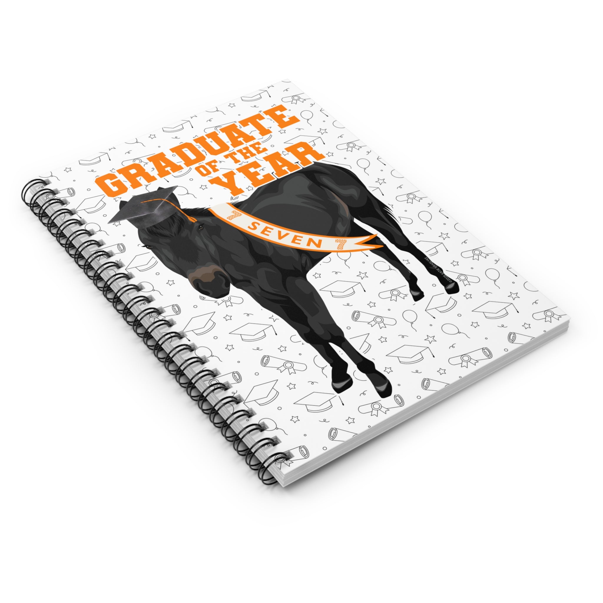 Seven Graduation Notebook by Katie Van Slyke™
